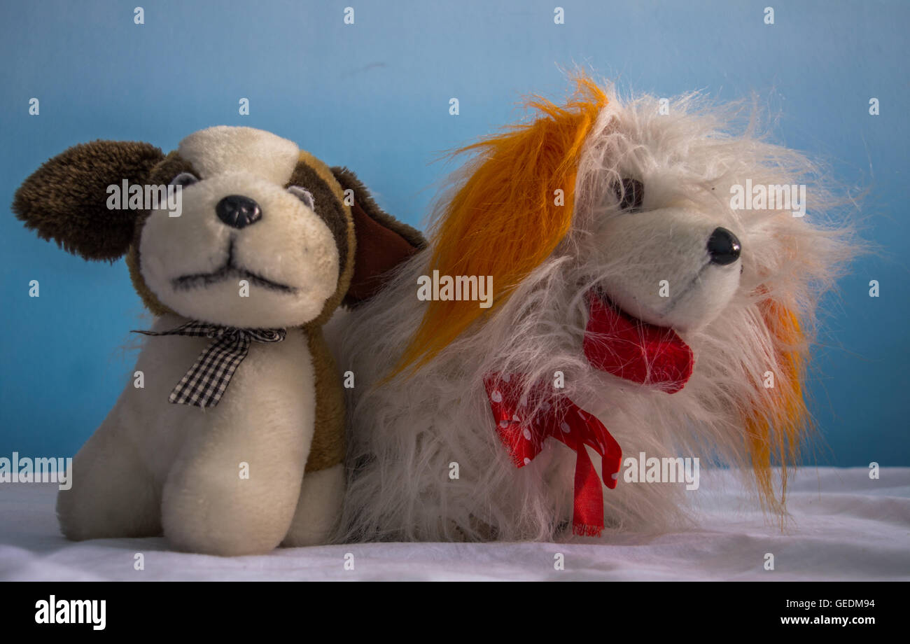 Two stuffed dogs together Stock Photo - Alamy