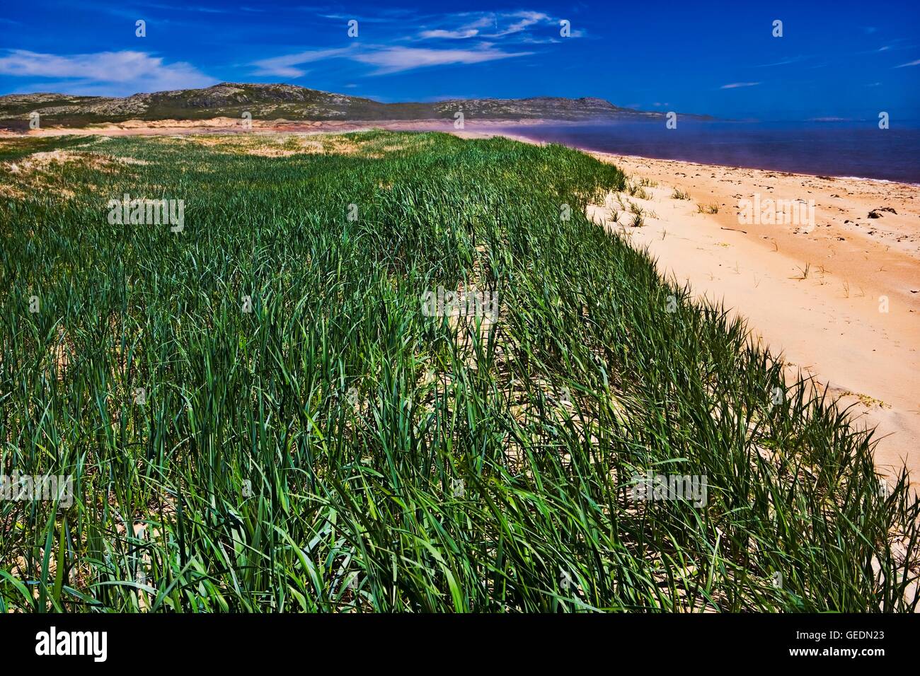 geography / travel, Canada, Labrador, Pinware, Sanddunes at the mouth ...