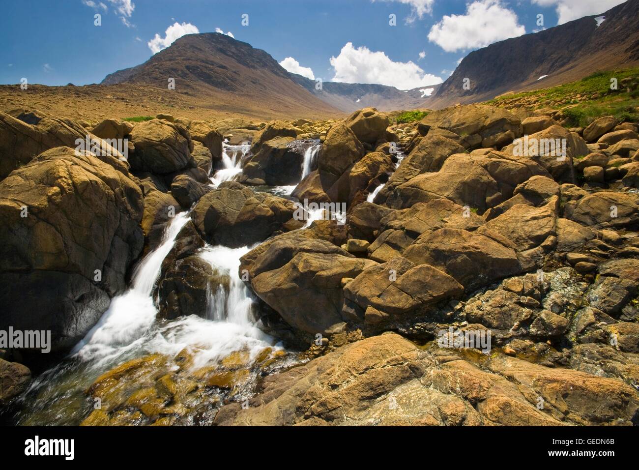 geography / travel, Canada, Newfoundland, Waterfall along the ...
