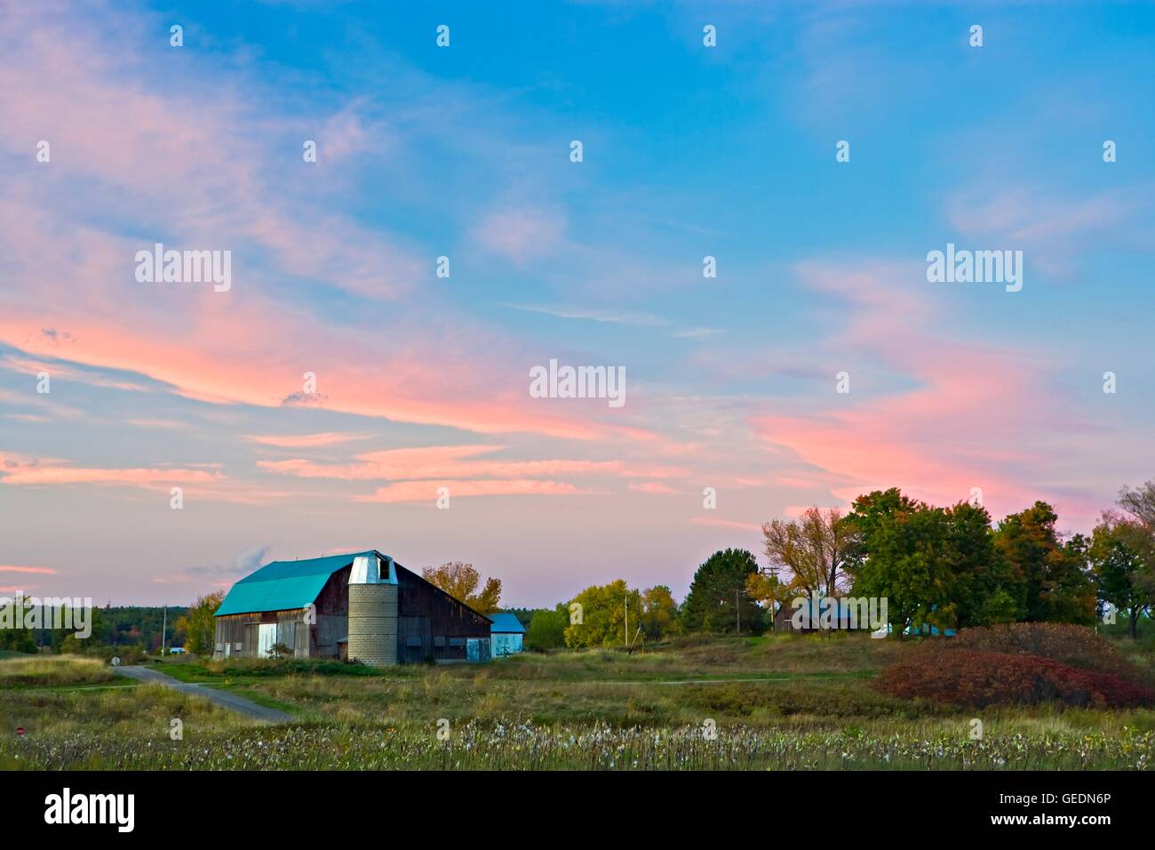 geography / travel, Canada, Quebec, Plaisance, Sunset over the ...