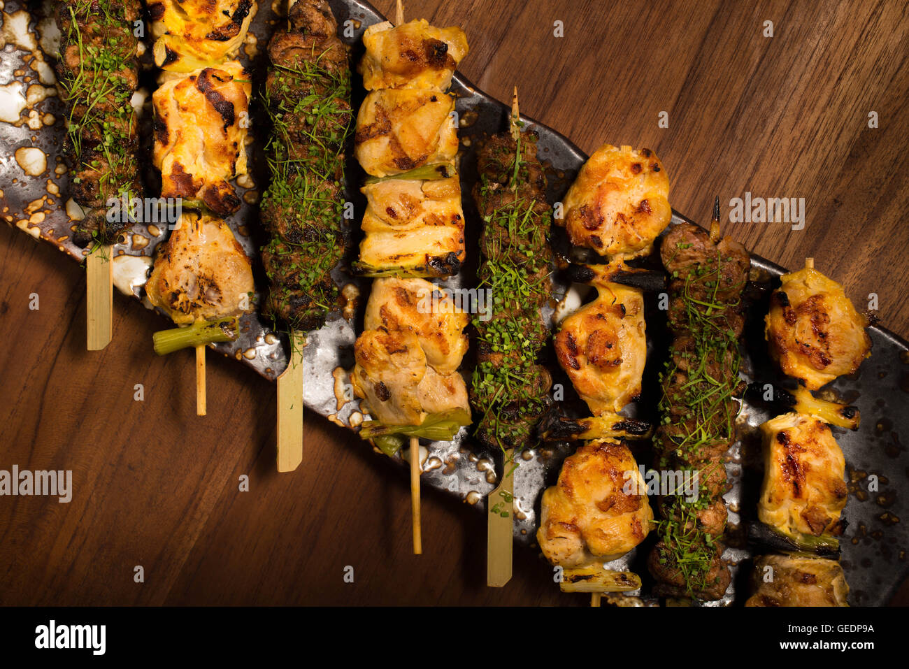 Chicken & Lamp Kabab Stock Photo - Alamy
