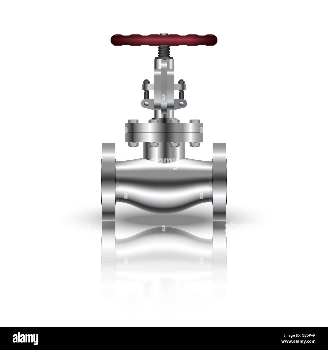 realistic valve isolated on white background. Vector illustration Stock ...