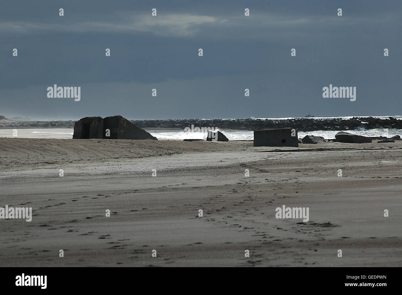 Even today these bunkers from Hitler's Atlantic Wall of WW2 remain ...