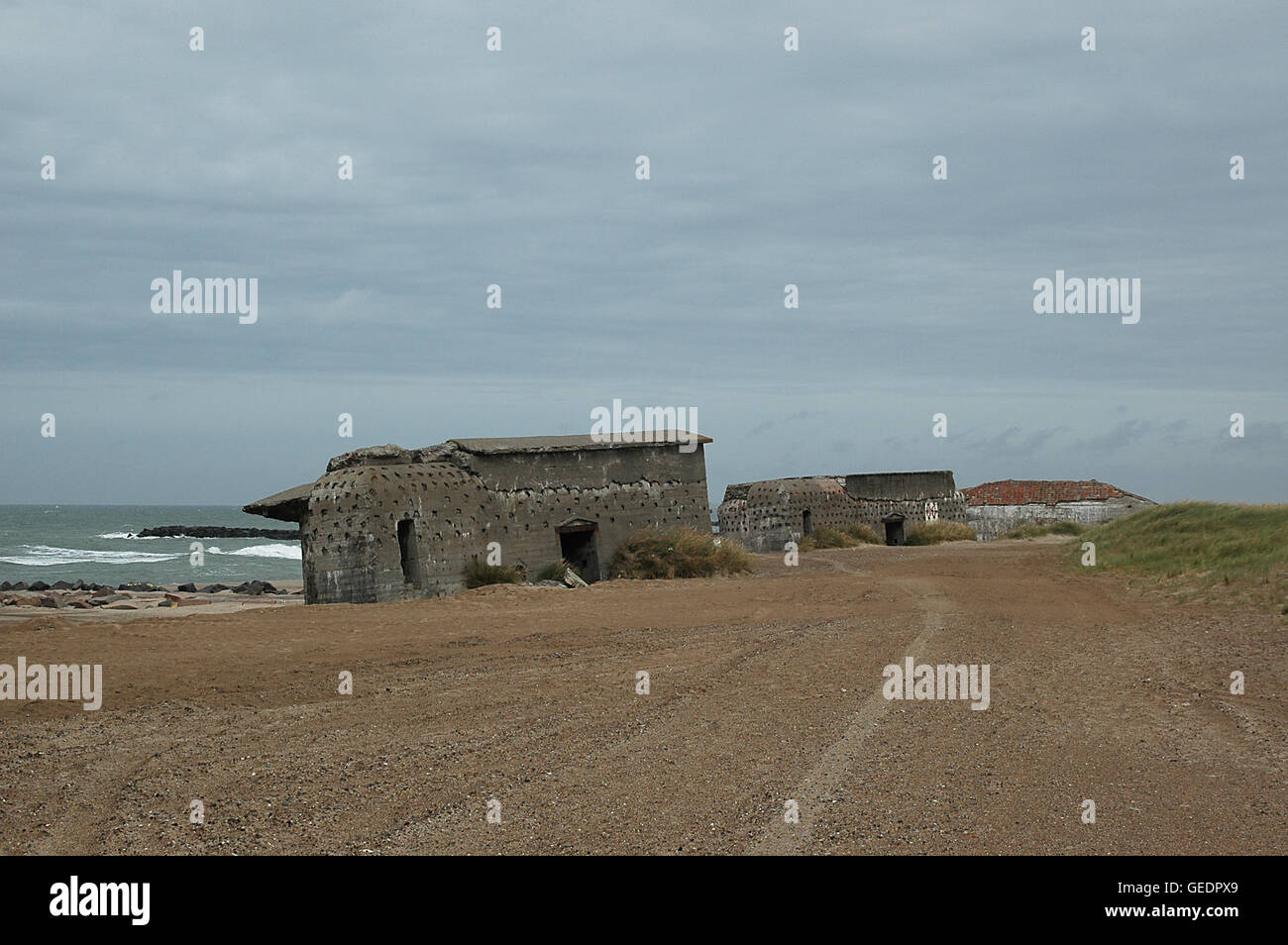 Even today these bunkers from Hitler's Atlantic Wall of WW2 remain ...