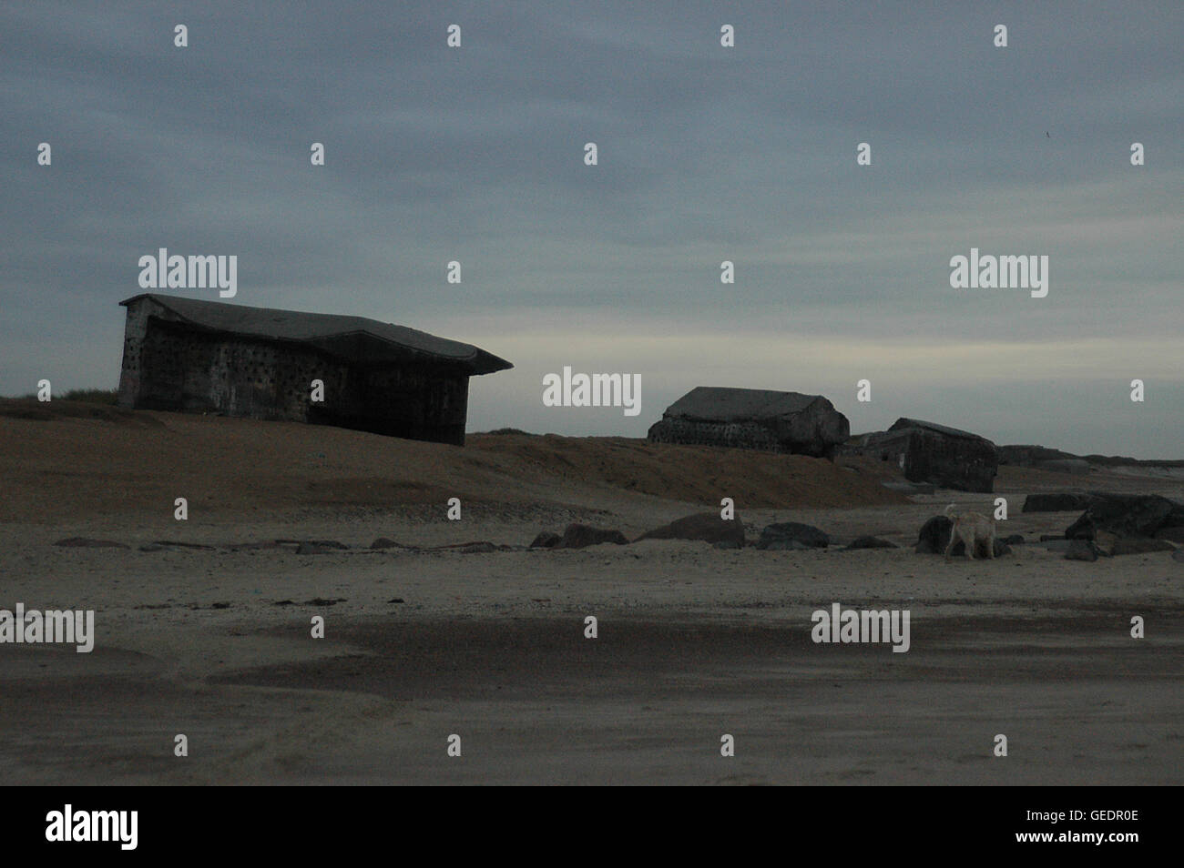 Even today these bunkers from Hitler's Atlantic Wall of WW2 remain ...