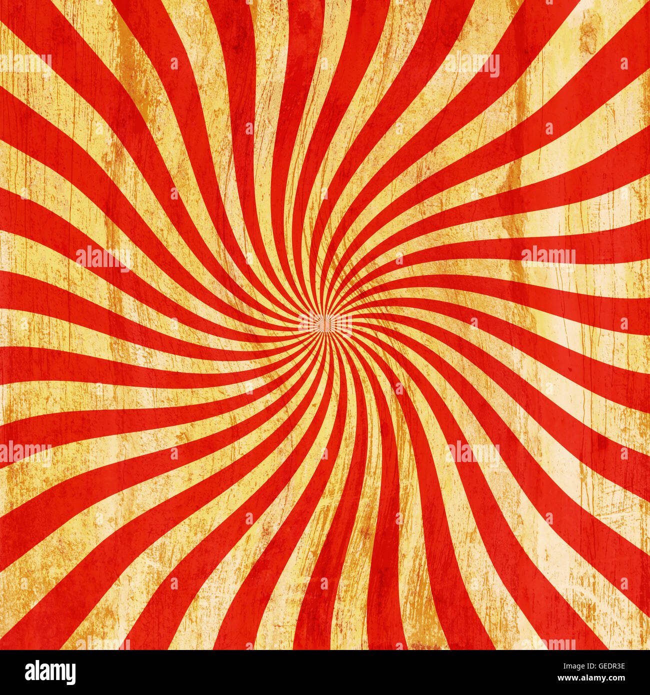 grunge red and orange vintage sunburst swirl, twirl background texture ...
