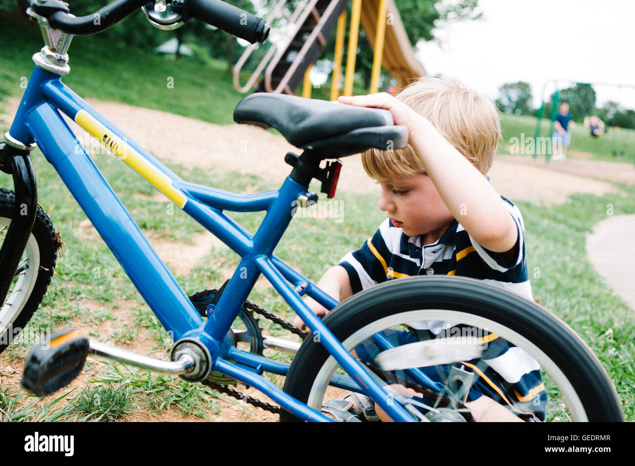Boy child boy person bicycle hi-res stock photography and images - Alamy