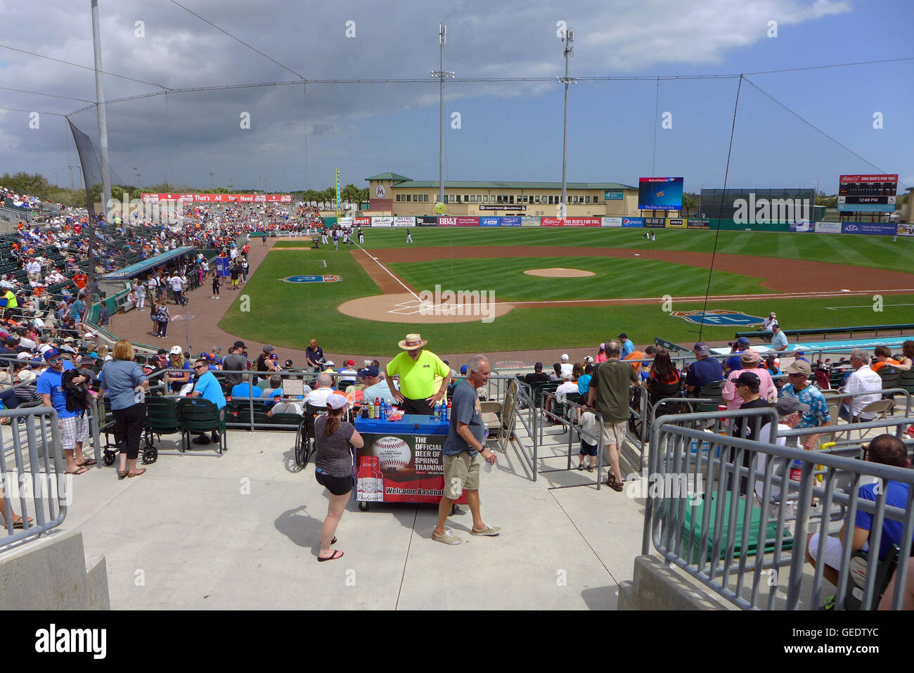 Roger Dean Stadium during spring training in Jupiter Florida Stock ...