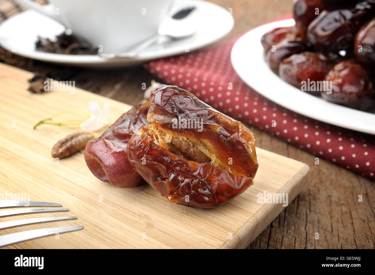 closeup sweet dried dates fruit Stock Photo - Alamy