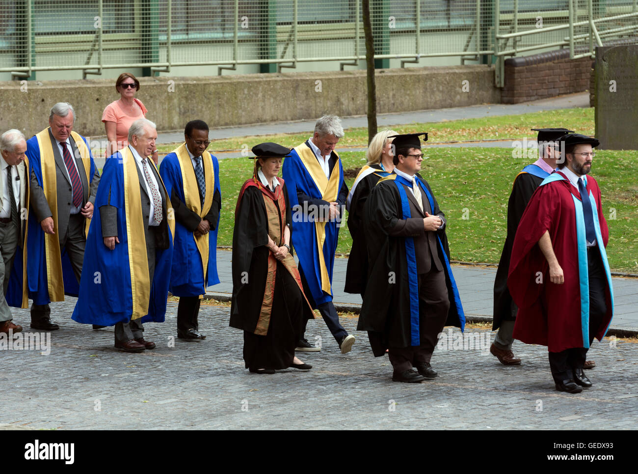 The procession of academics at Coventry University graduation day ...