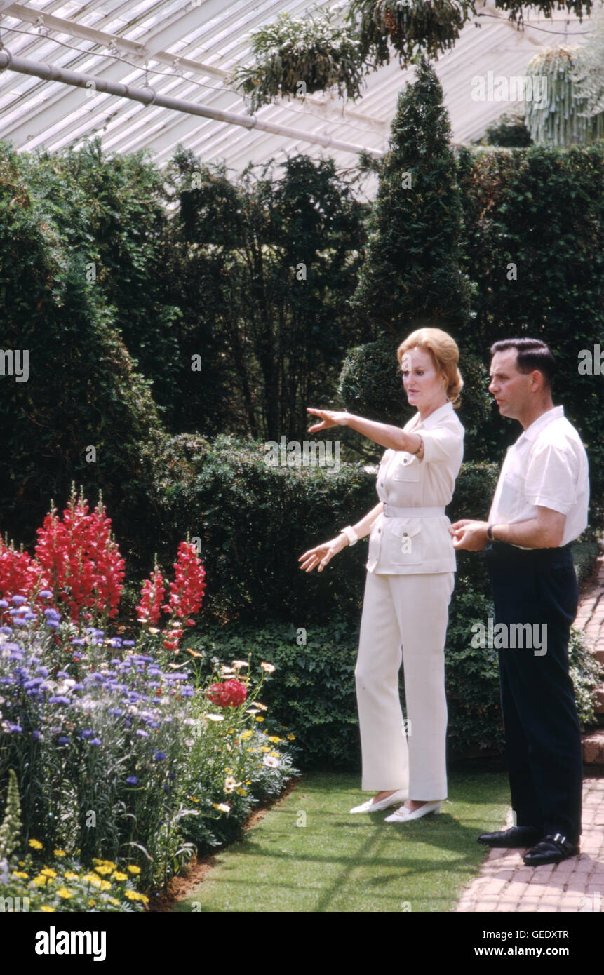 Doris Duke, heiress, at Duke Gardens in 1968 Stock Photo - Alamy