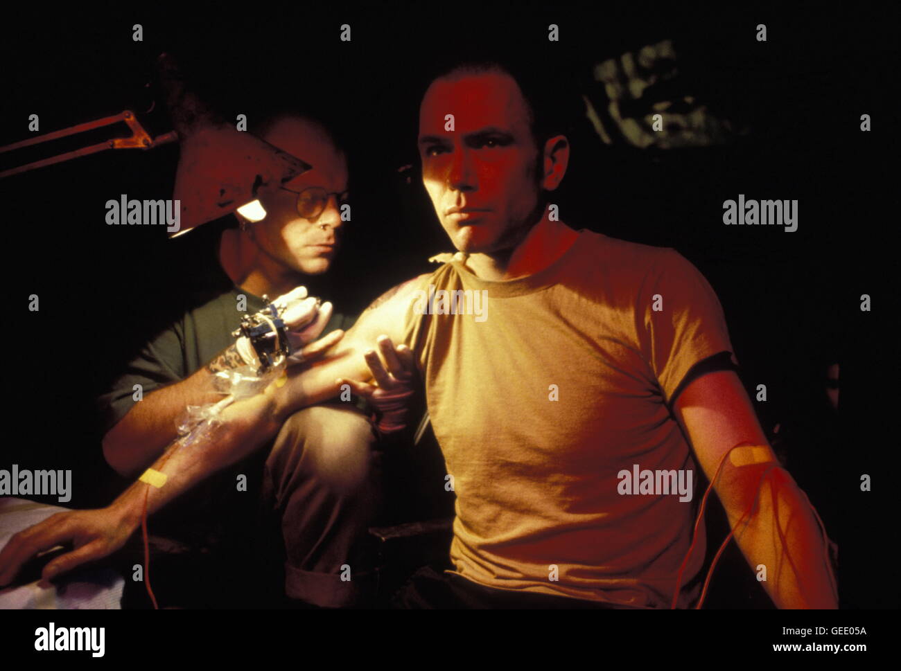 Man getting tattoo, U.K, 1980's Stock Photo - Alamy