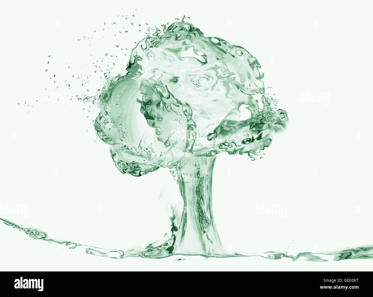 A green tree made of water Stock Photo - Alamy