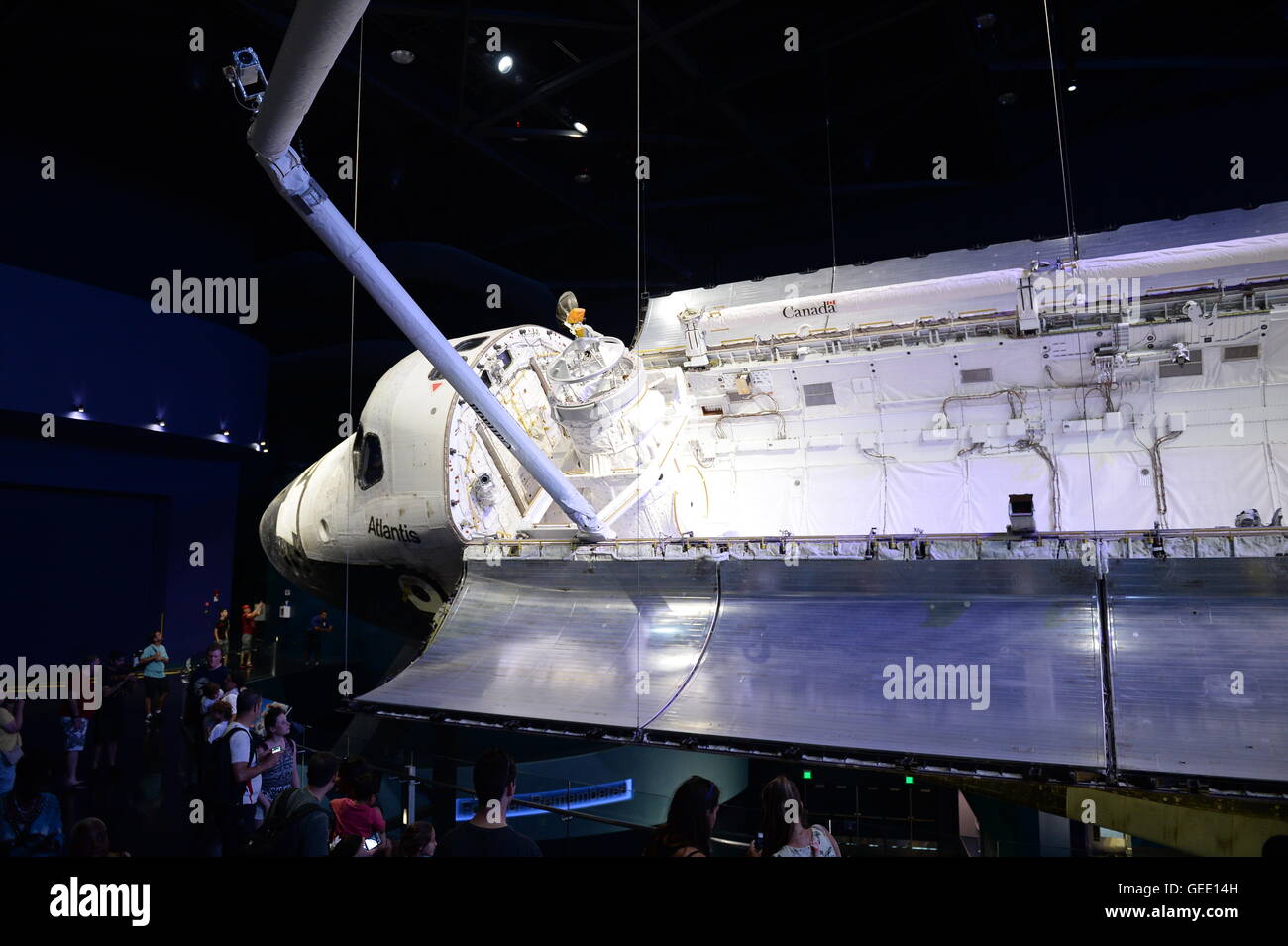 The space shuttle Atlantis display at the visitor complex Kennedy Space ...