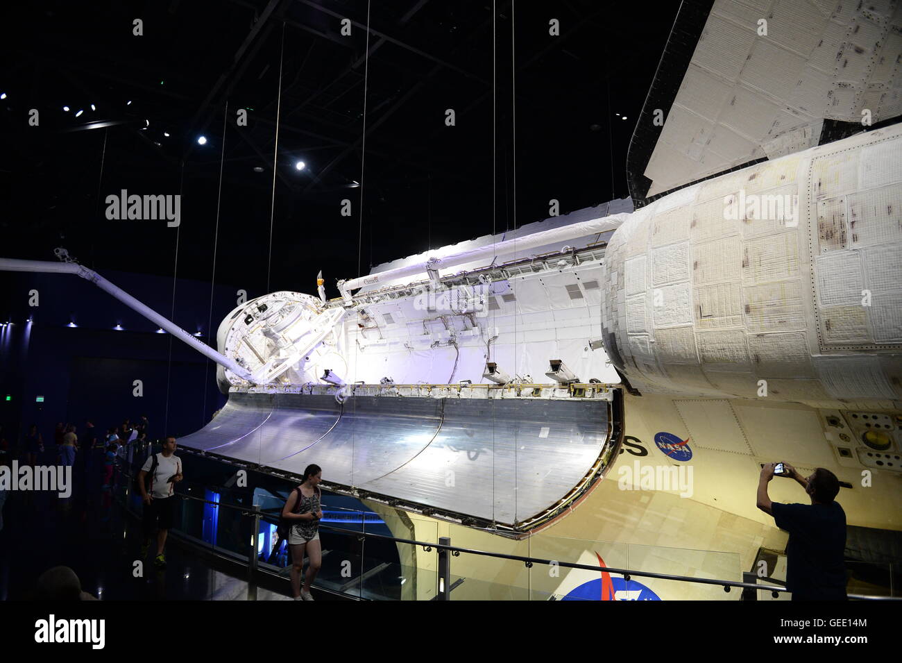 The space shuttle Atlantis display at the visitor complex Kennedy Space ...