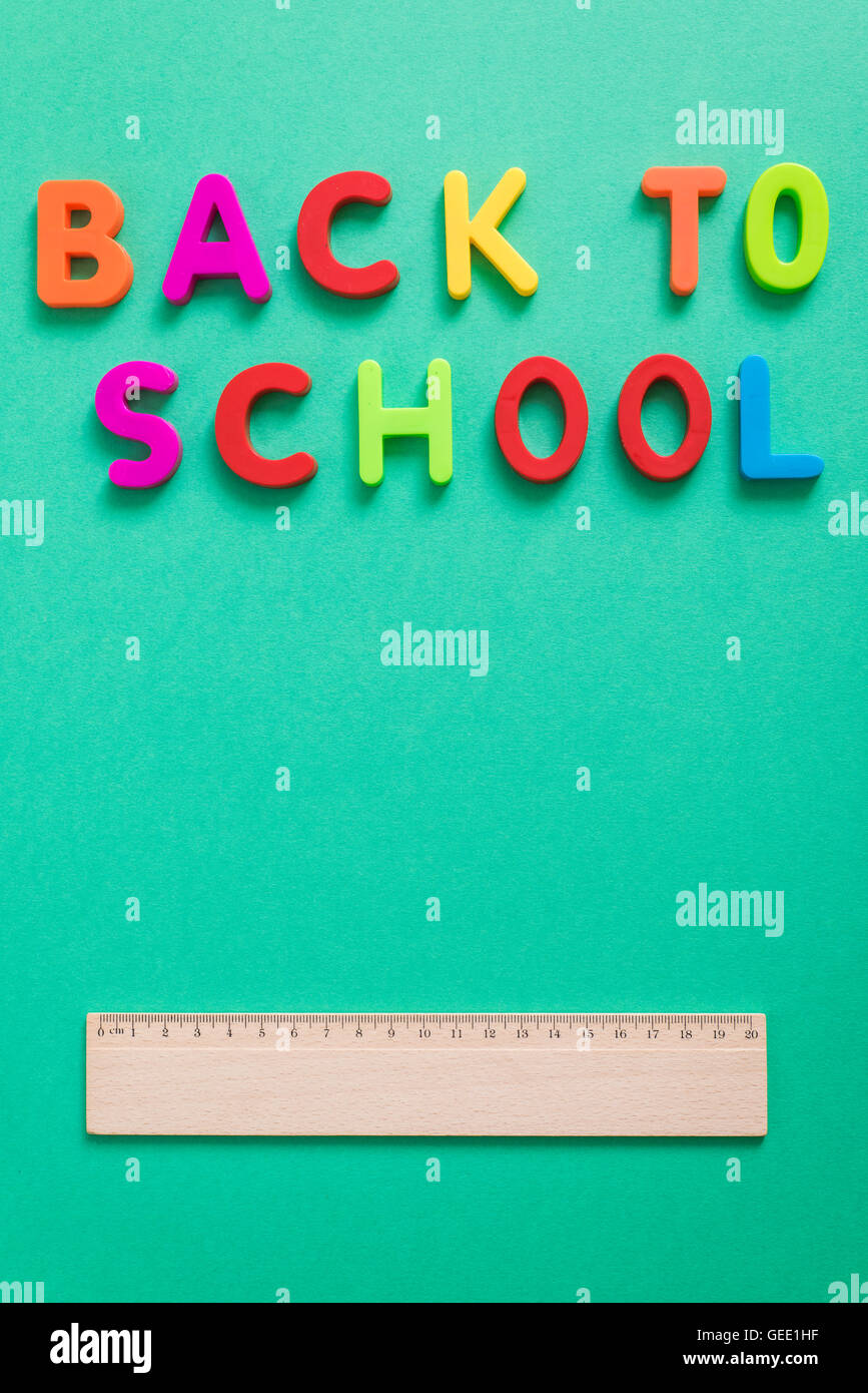 back to school colorful letters Stock Photo - Alamy