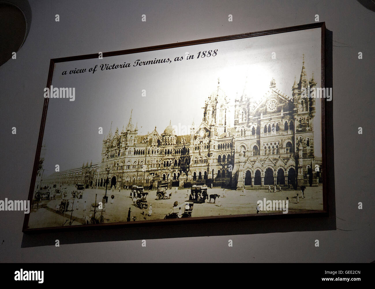 The image of Old Painting of CST station building or VT station, Mumbai ...