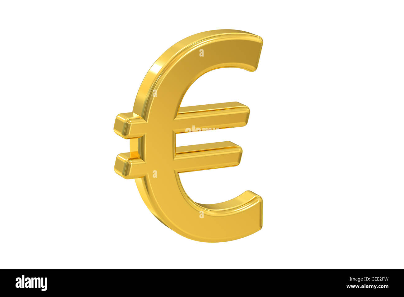 euro symbol, 3D rendering isolated on white background Stock Photo - Alamy