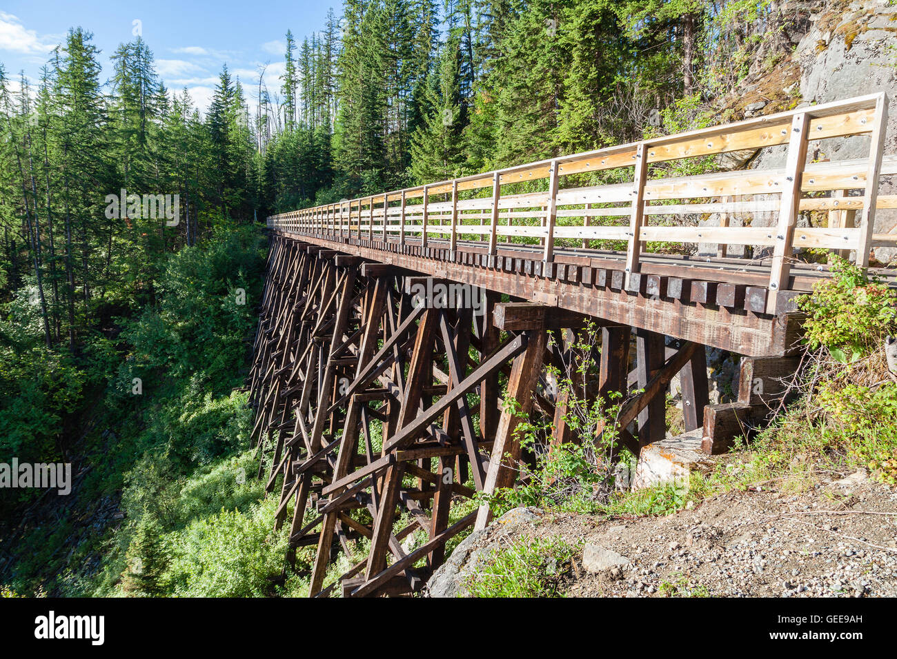 Originally one of 19 wooden railway trestles built in the early 1900s ...
