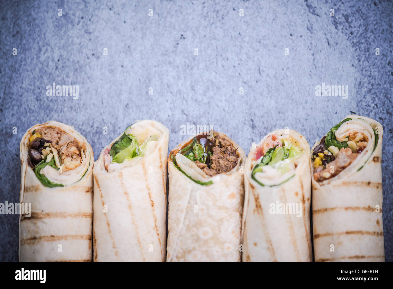 Healthy wraps sandwich mexican hi-res stock photography and images - Alamy