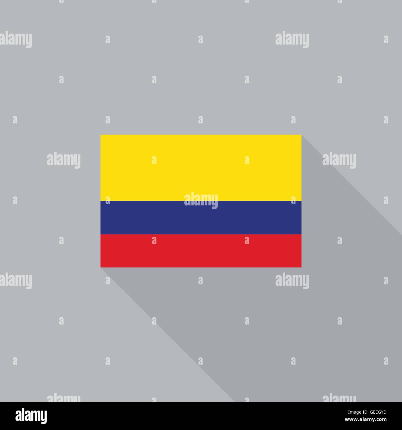Columbia flag flat design vector illustration Stock Vector Image & Art ...