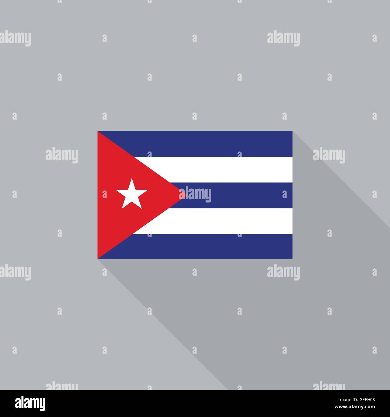 Cuba flag flat design vector illustration Stock Vector Image & Art - Alamy