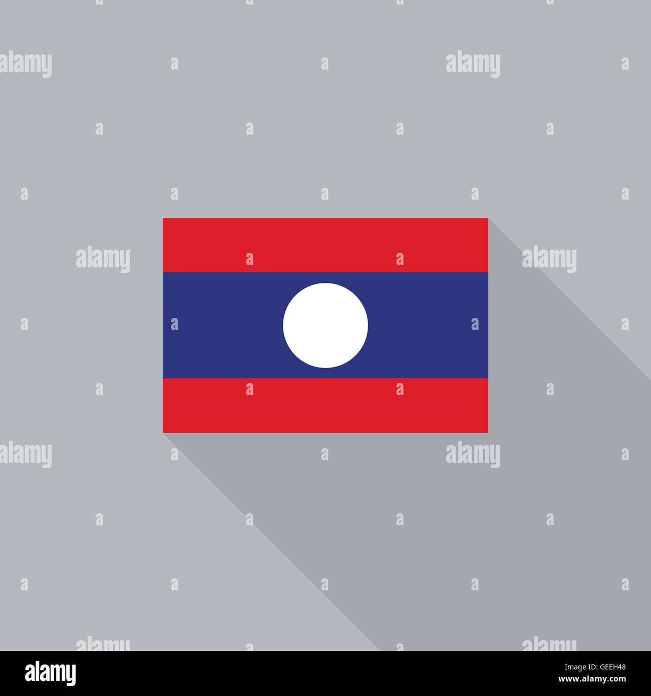 Laos flag flat design vector illustration Stock Vector Image & Art - Alamy