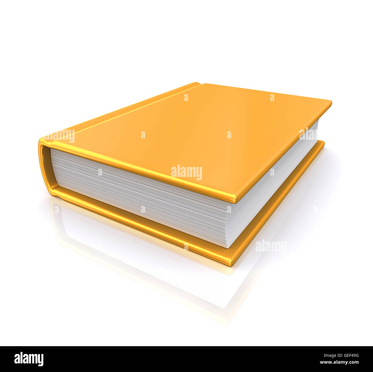 3D illustration of Golden book isolated on white with path Stock Photo ...