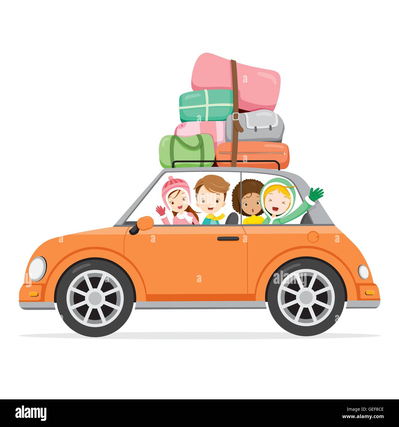 Cartoon boy driving car hi-res stock photography and images - Alamy