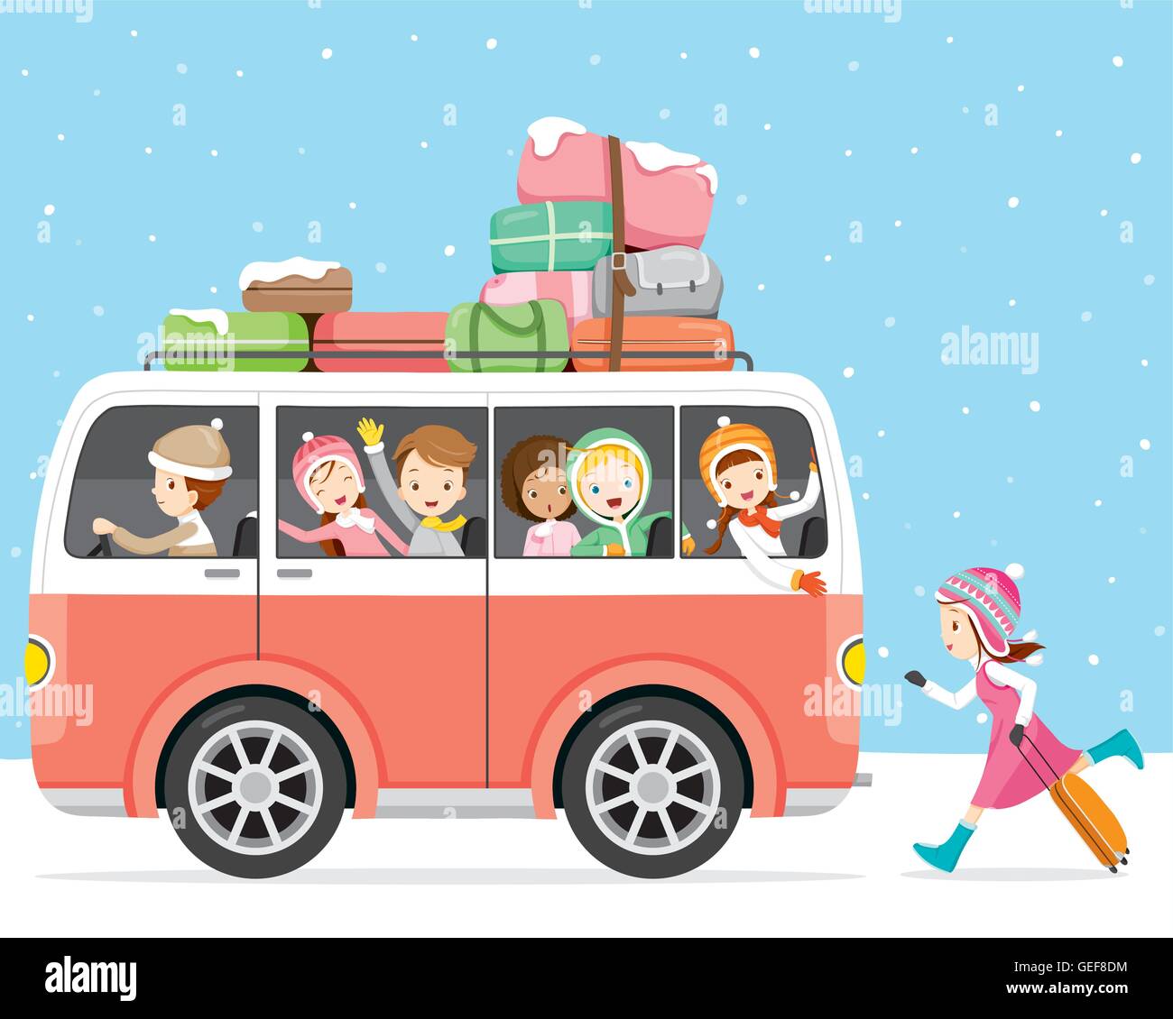 Cold bus Stock Vector Images - Alamy