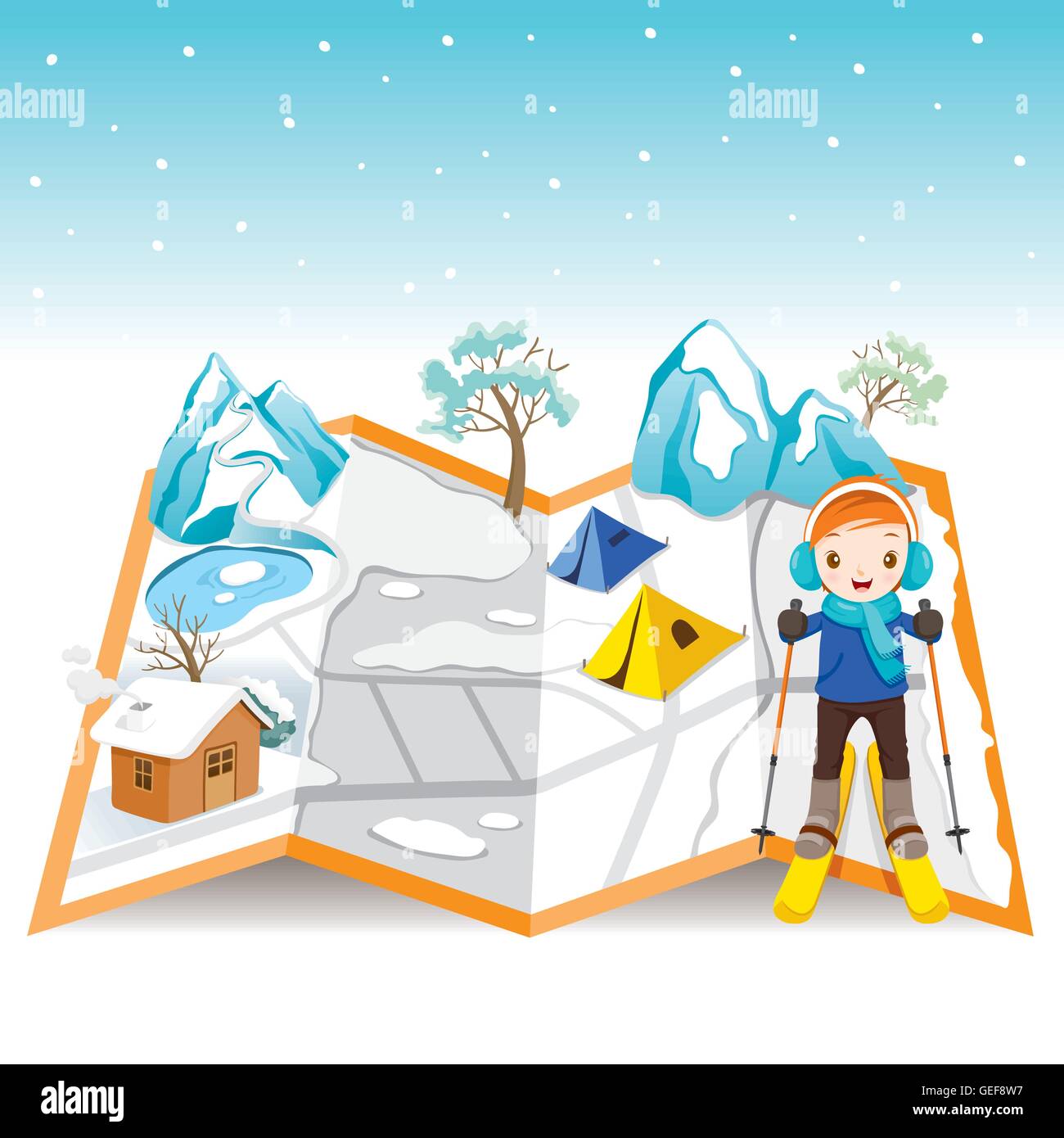 Cartoon map mountain hi-res stock photography and images - Alamy