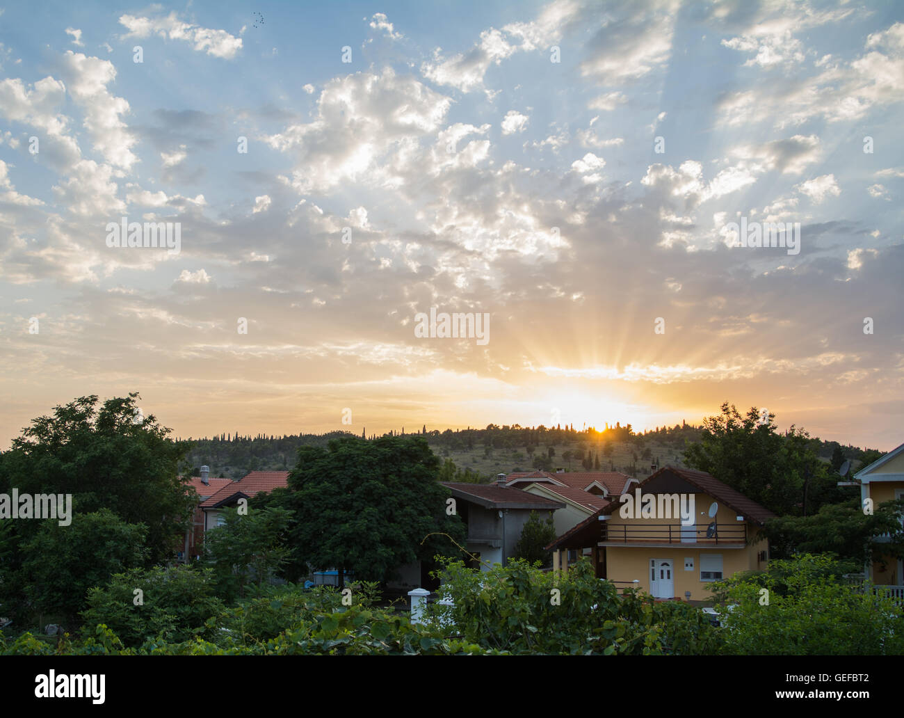 View of johannesburg skyline at sunset hi-res stock photography and ...