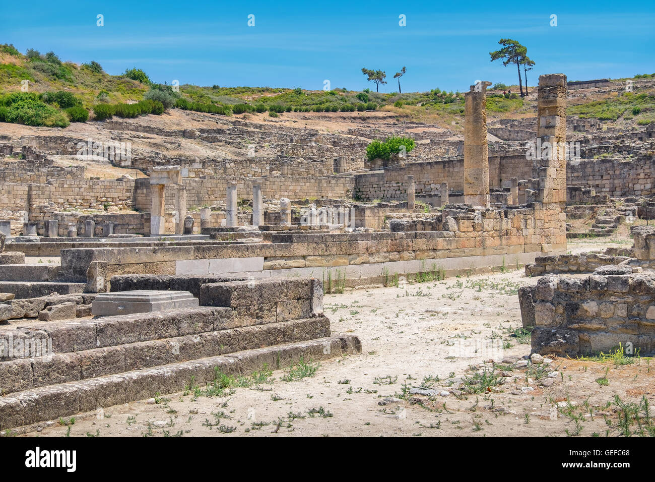 Kamiros ruins. Rhodes, Greece Stock Photo - Alamy