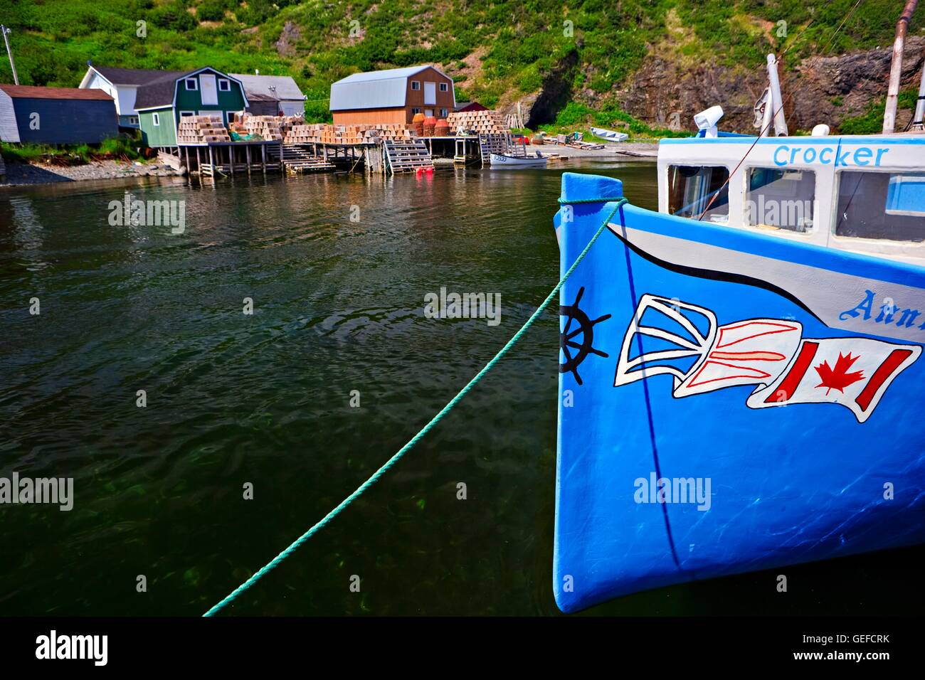 geography / travel, Canada, Newfoundland, Trout River, Fishing stages ...