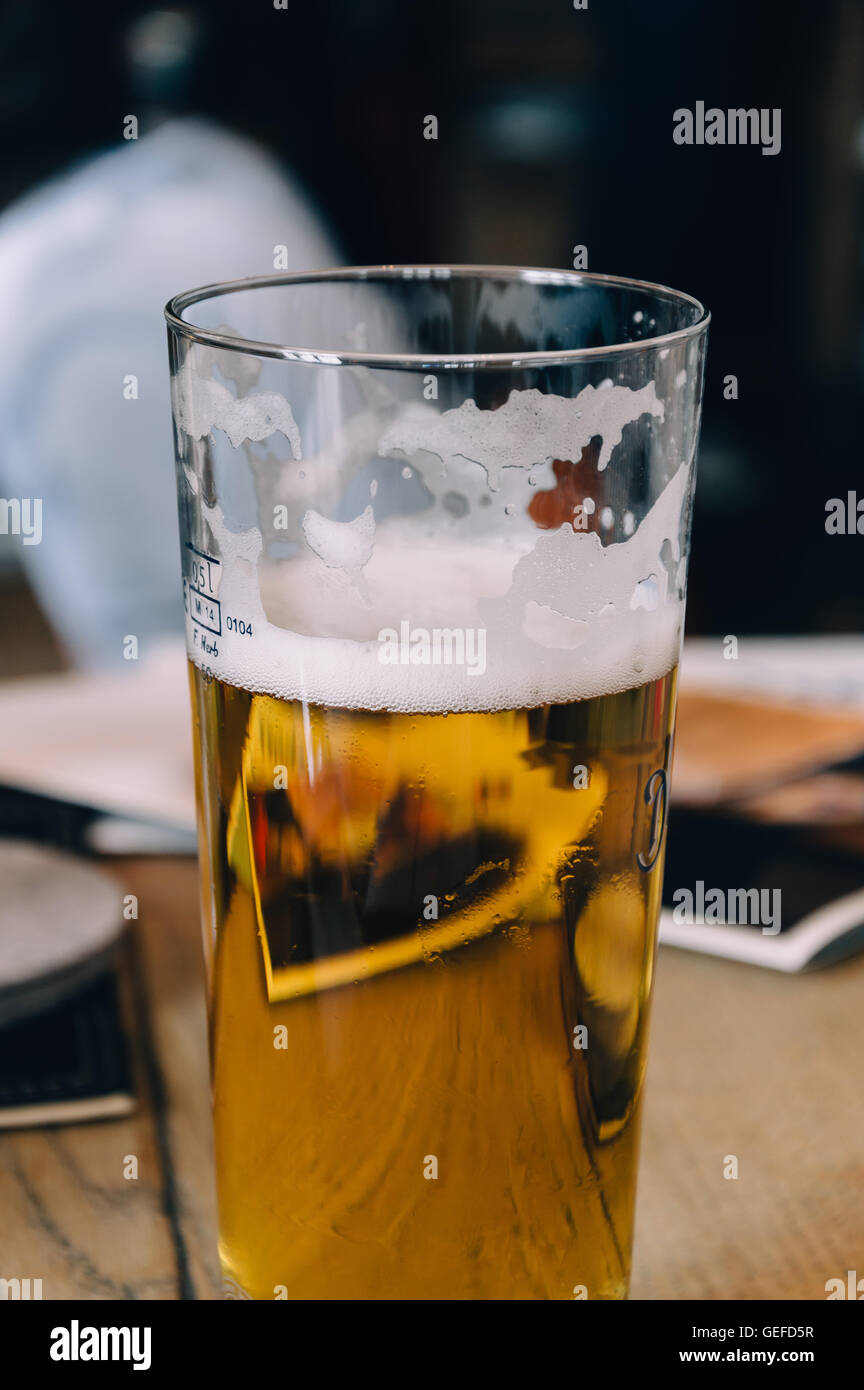 Beer bar half full hi-res stock photography and images - Alamy