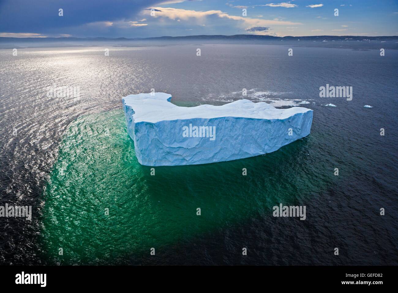 geography / travel, Canada, Labrador, Aerial view of an iceberg in the ...