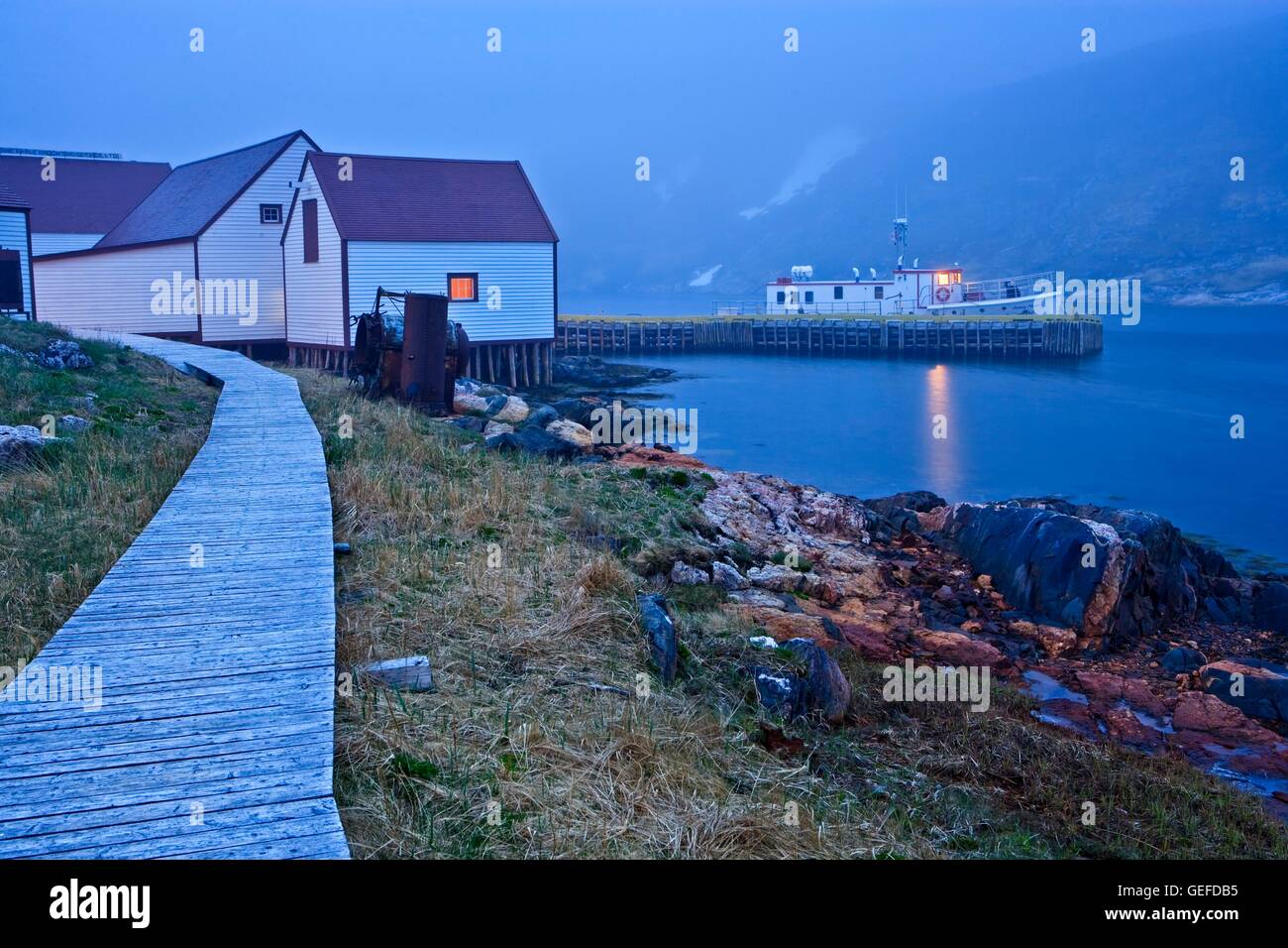 geography / travel, Canada, Labrador, Battle Harbour, Boardwalk and ...