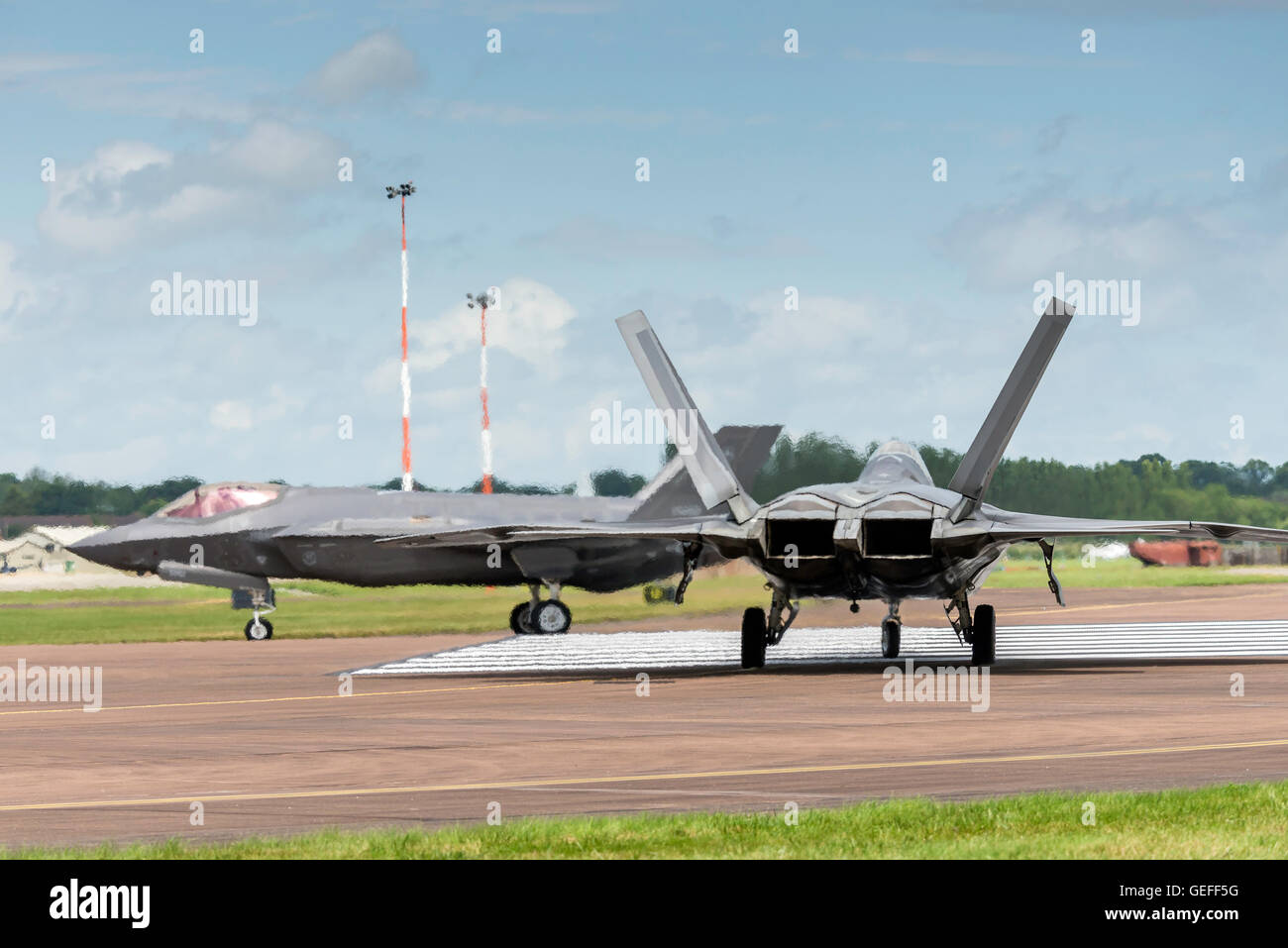 Raptor F22A Lockheed Martin RIAT Fairford England UK Air show heat ...