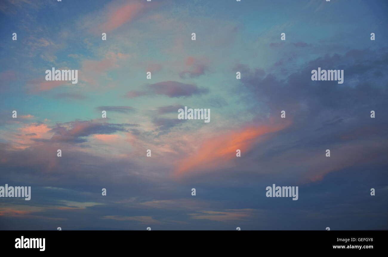 Natural background of a romantic pastel colored sky, relaxing view that ...