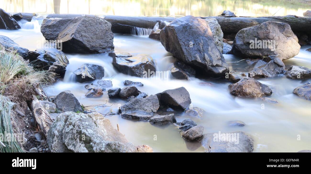 Water Flowing Over Rocks Stock Photo - Alamy