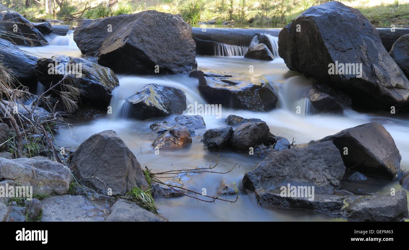 Water Flowing Over Rocks Stock Photo - Alamy