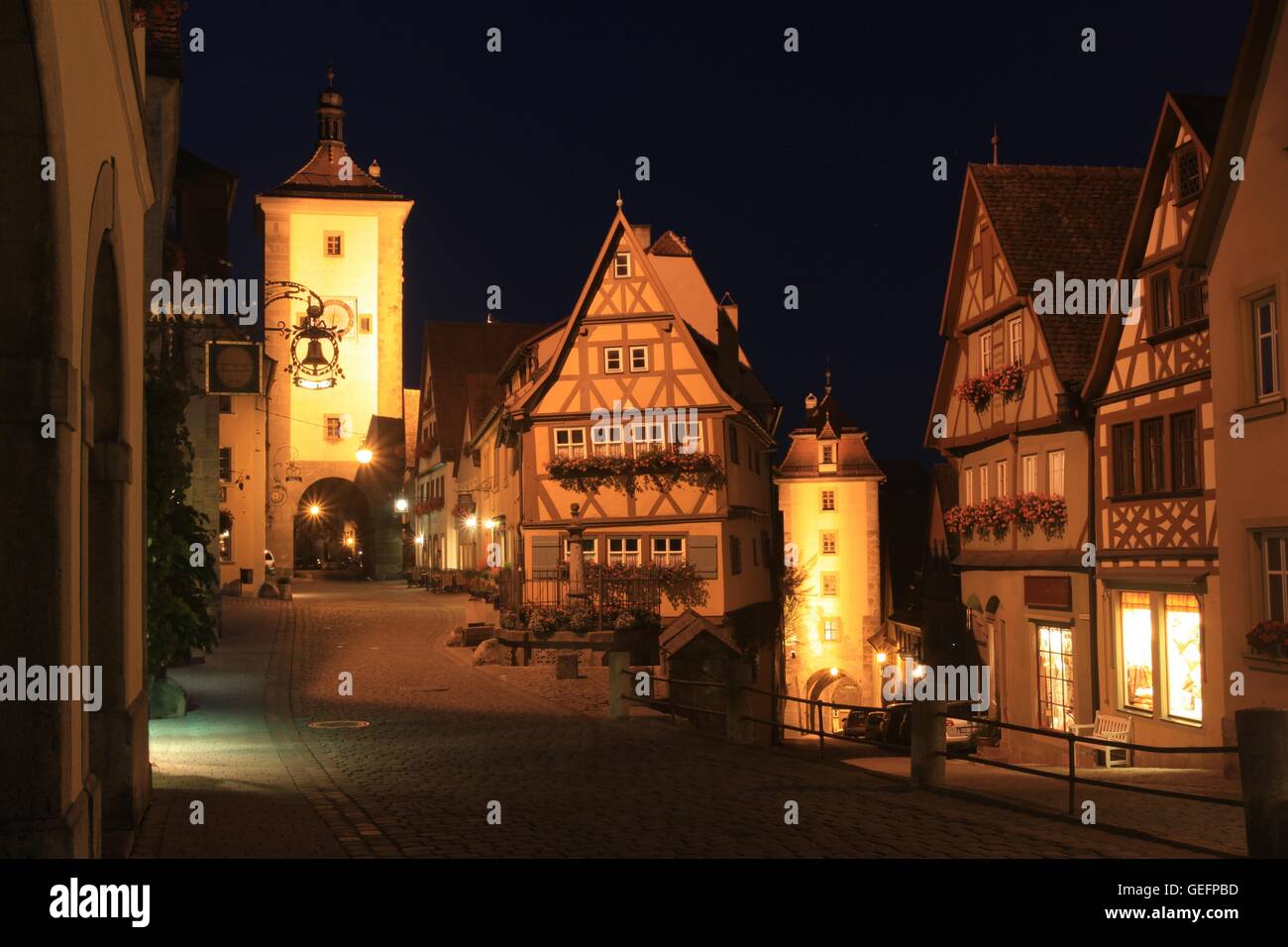 Ploenlein, Rothenburg ob der Tauber Stock Photo - Alamy