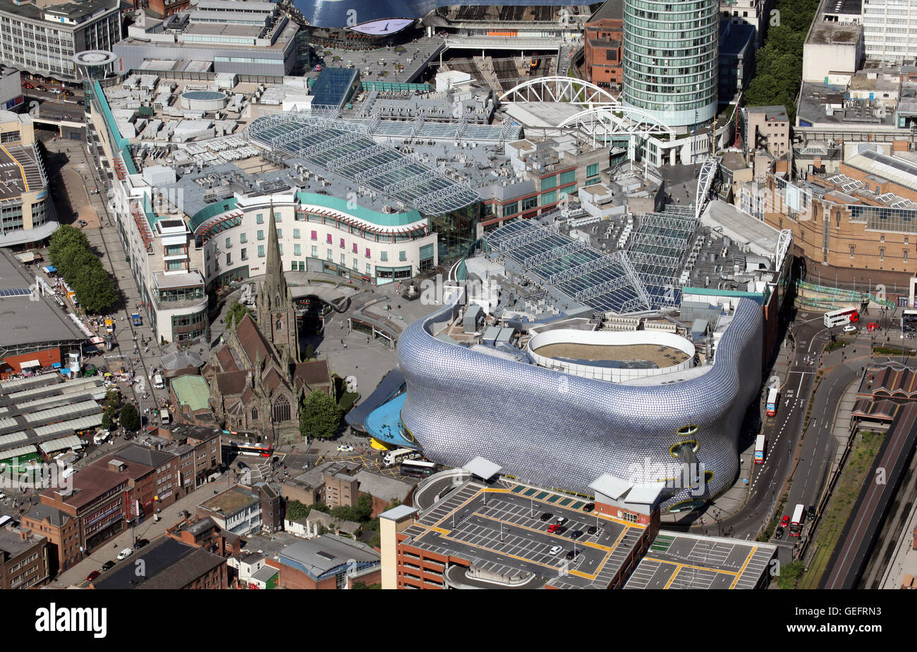 Aerial View Birmingham Bullring Shopping High Resolution Stock ...