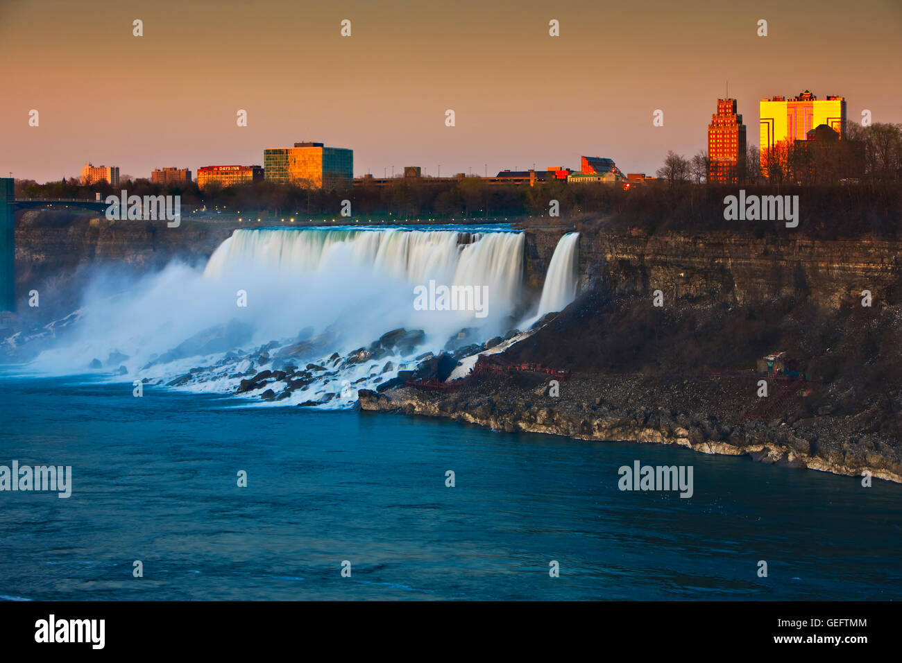 geography,travel,USA,Ontario,Niagara Falls,American Falls (located in ...