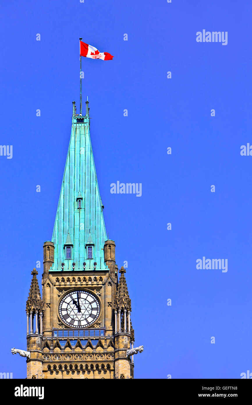 geography,travel,Canada,Ontario,Ottawa,Clock Peace Tower in Centre ...