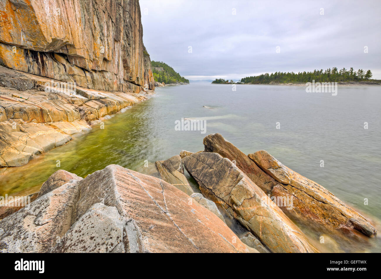 Agawa rock pictographs hi-res stock photography and images - Alamy