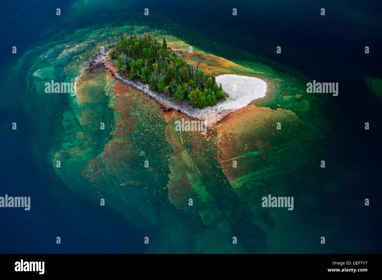 geography,travel,Canada,Ontario,Thunder Bay,Aerial view small rocky ...