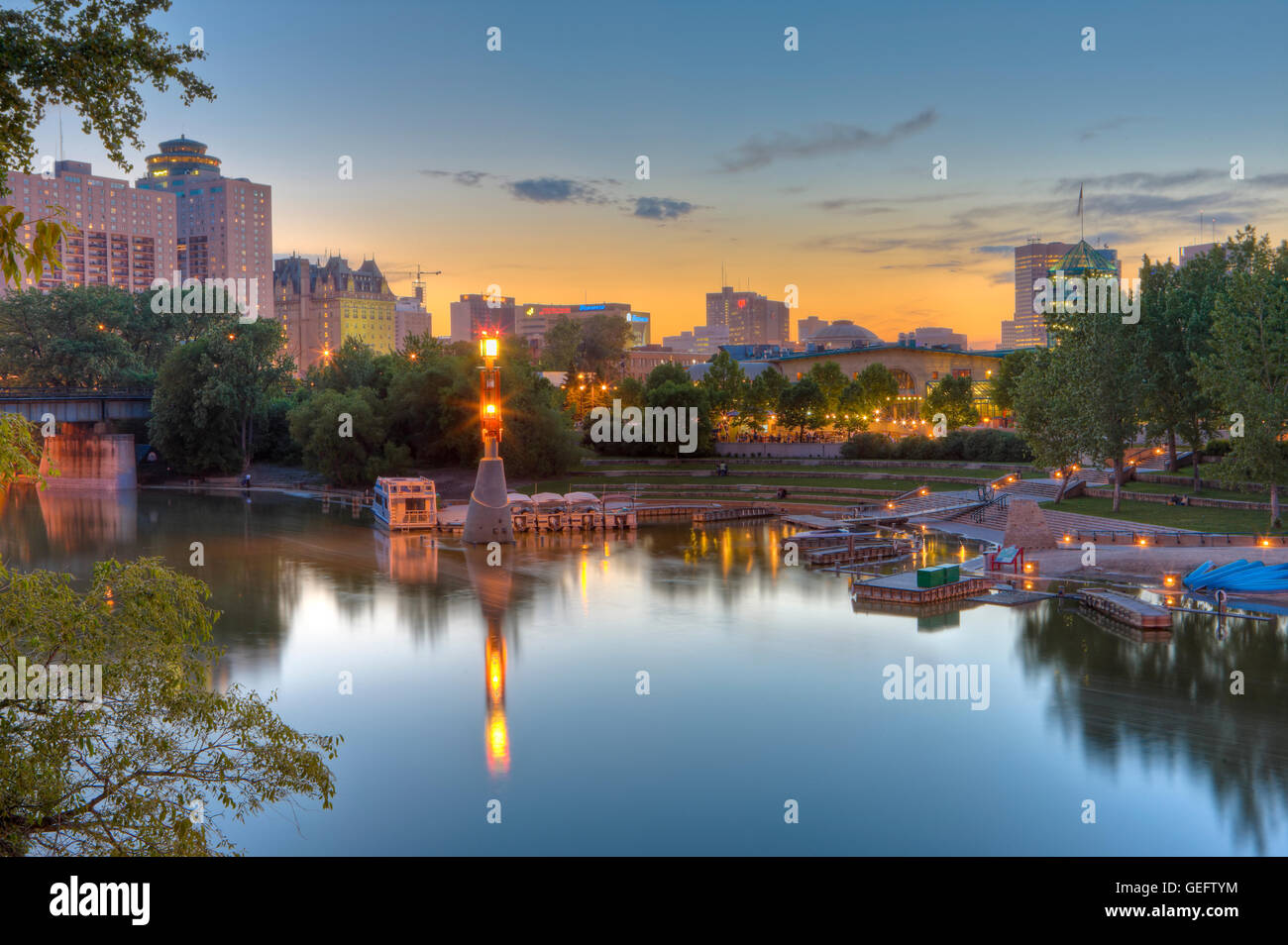 geography,travel, Canada, Manitoba, Winnipeg, Assiniboine River Marina ...