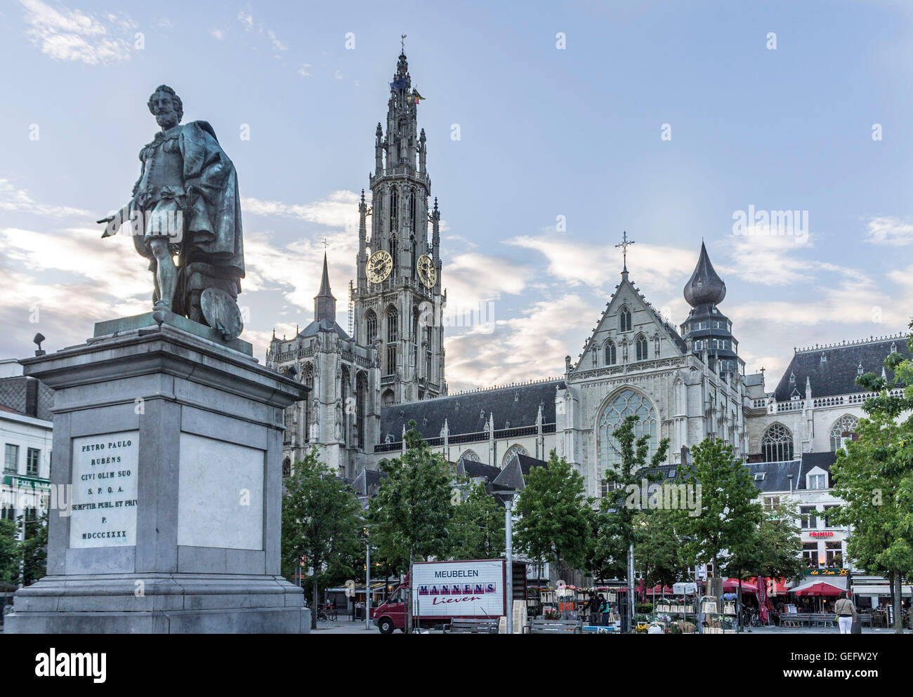 Groenplaats Historical Buildings Antwerp Belgium Stock Photo - Alamy