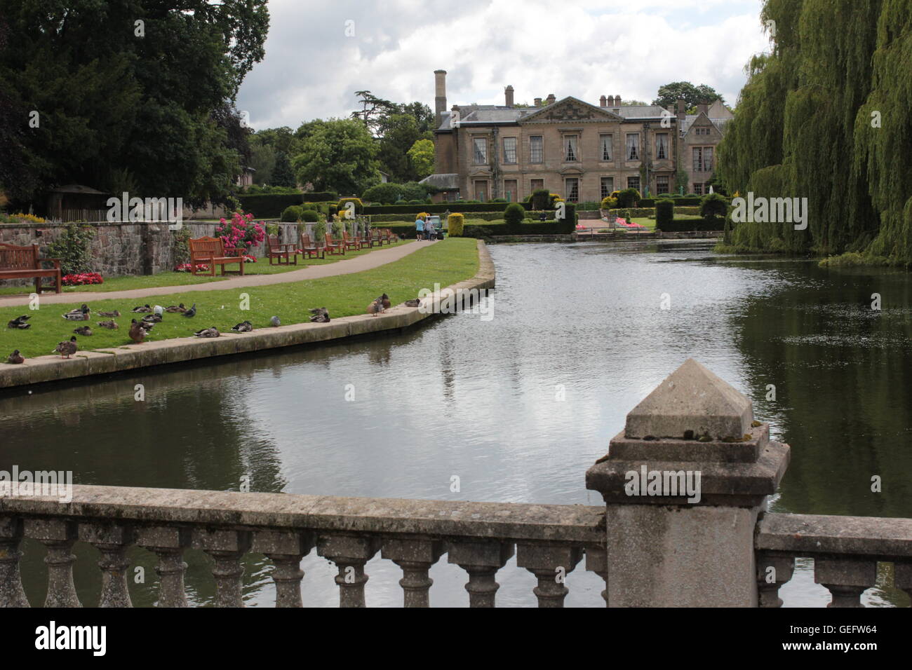 Coombe Abbey with river Stock Photo - Alamy
